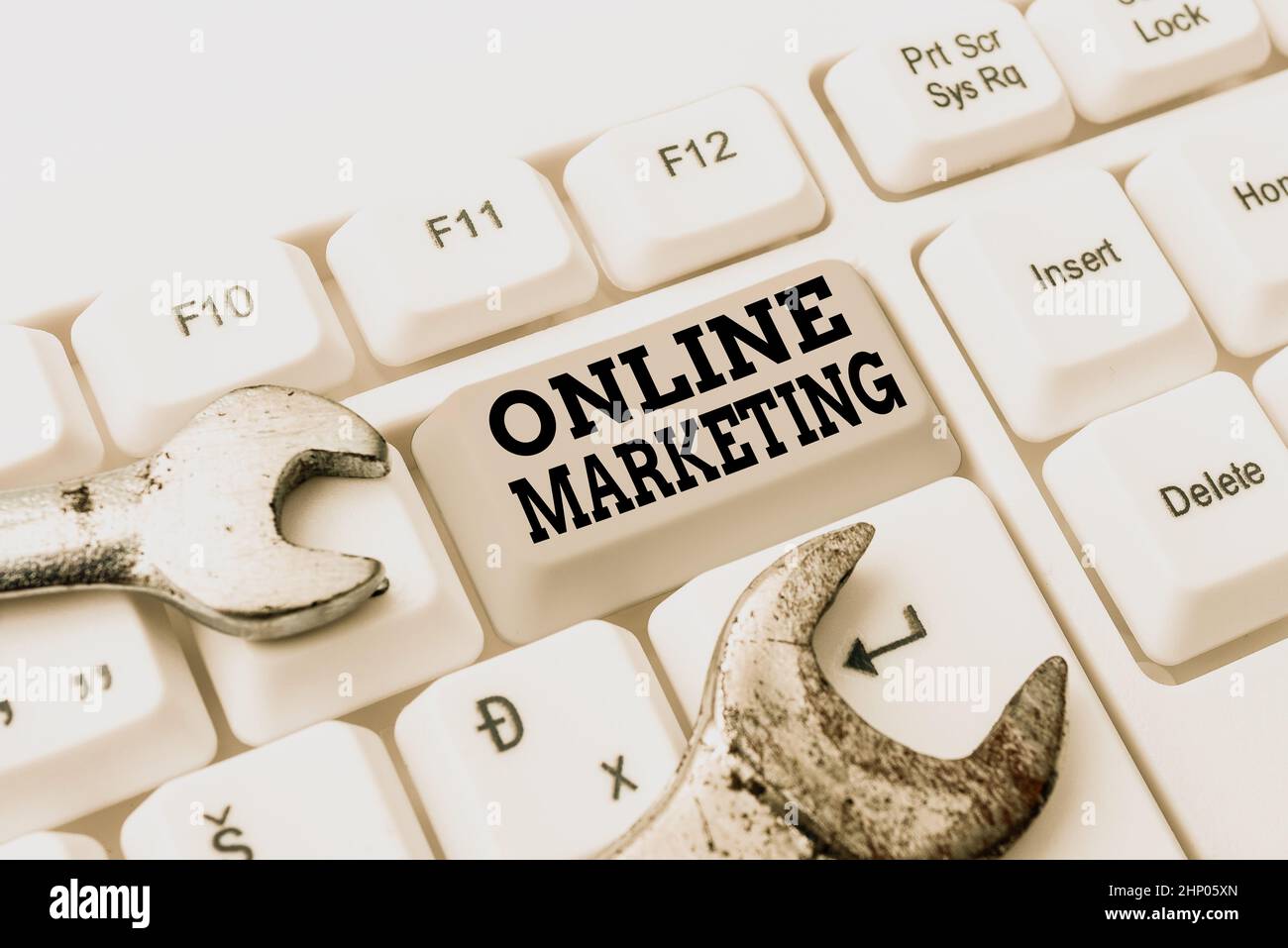 Text sign showing Online Marketing, Business approach leveraging web ...