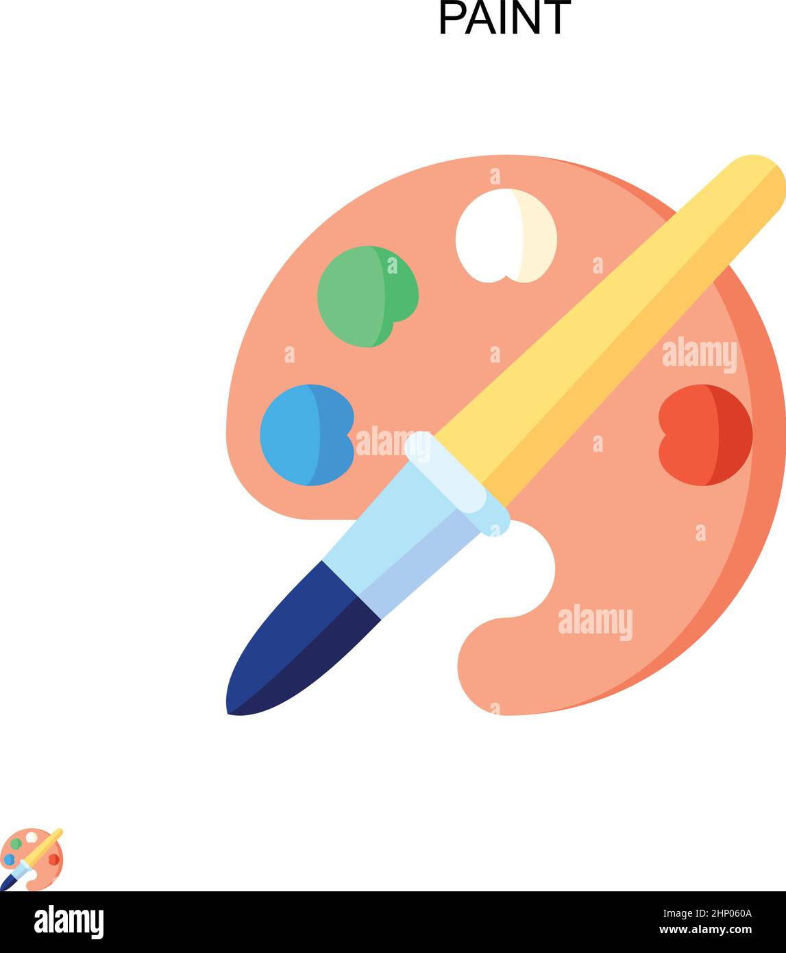 Paint Simple vector icon. Illustration symbol design template for web ...