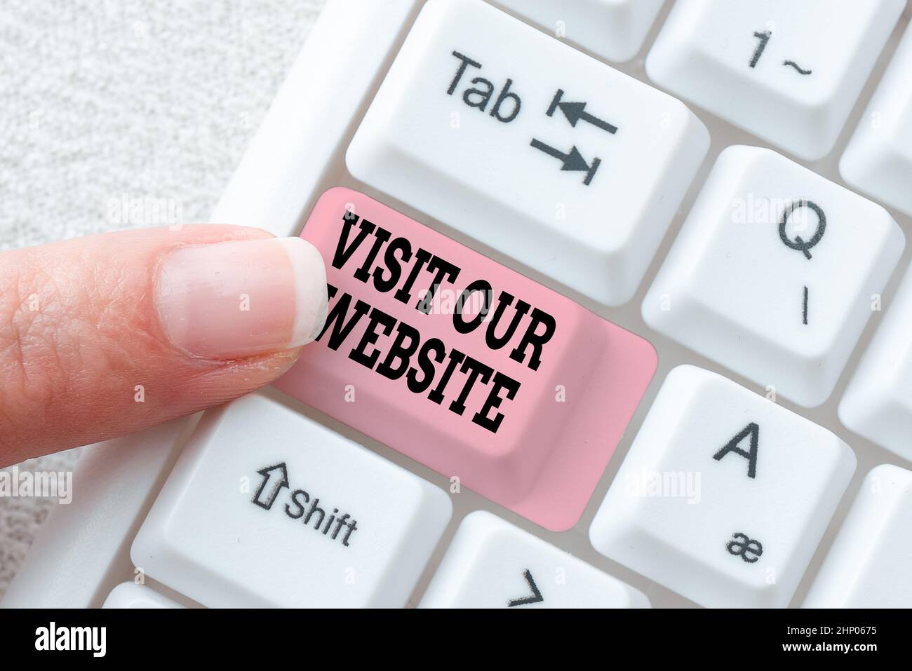 Hand writing sign Visit Our Website, Business concept visitor who ...