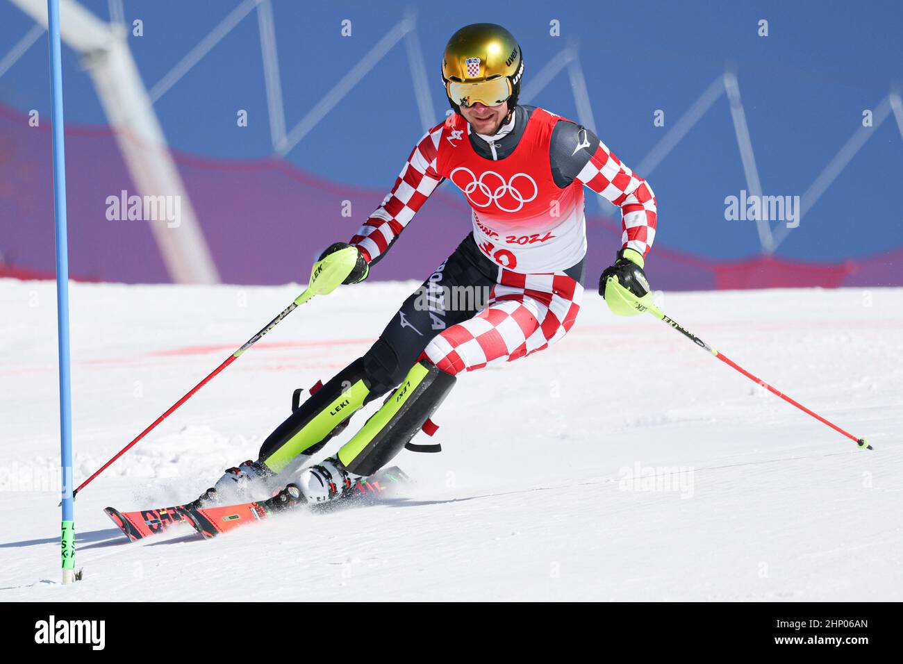 Beijing, China. 16th Feb, 2022. Samuel Kolega (CRO) Alpine Skiing : Men ...