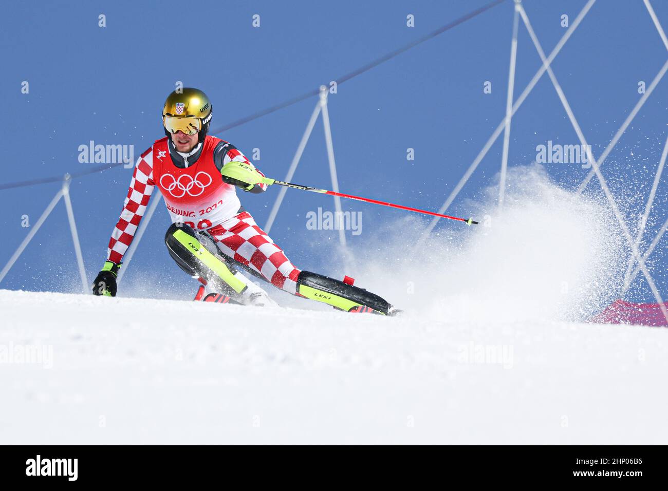 Beijing, China. 16th Feb, 2022. Samuel Kolega (CRO) Alpine Skiing : Men ...