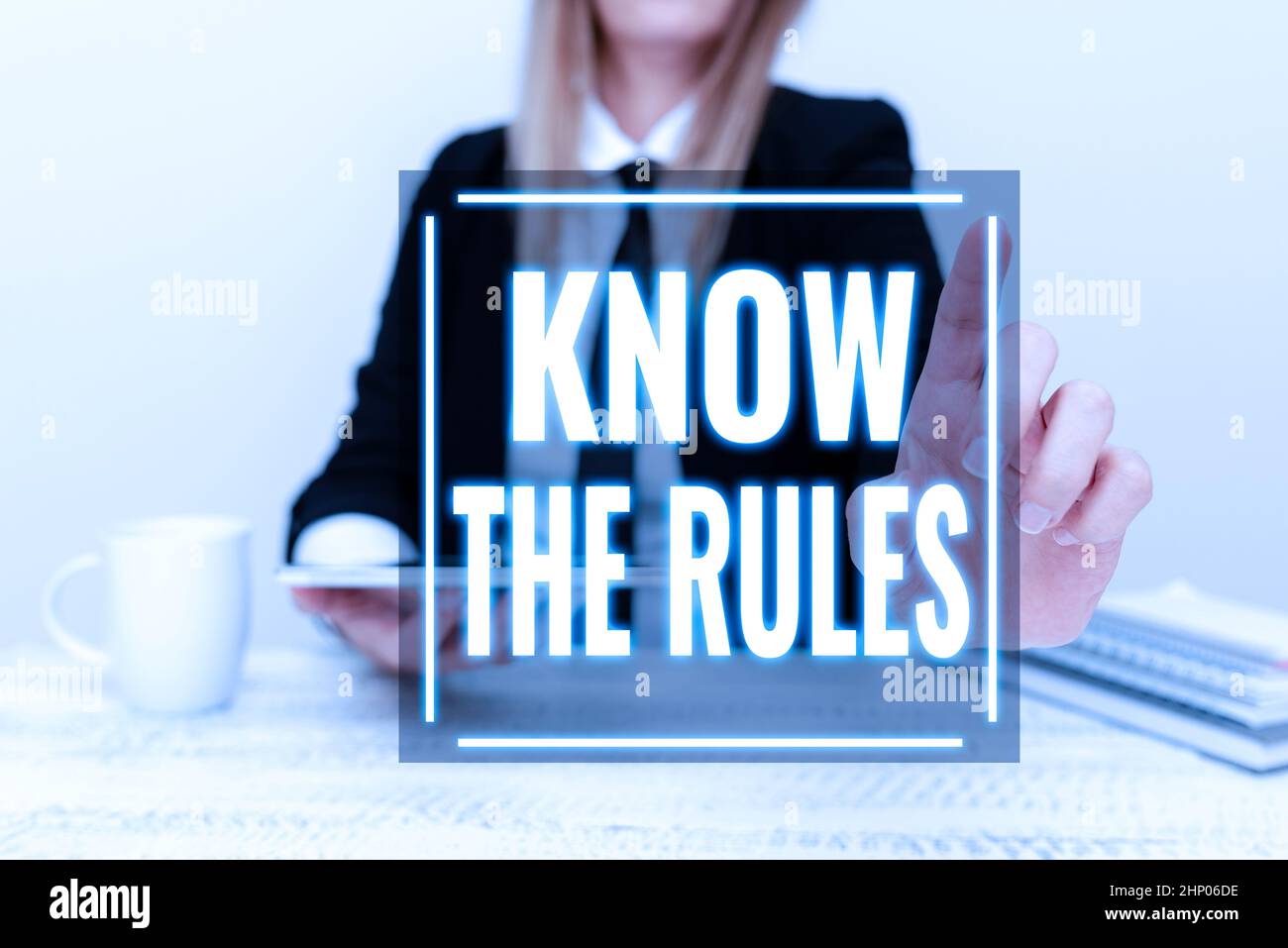 Text showing inspiration Know The Rules, Word Written on set explicit ...