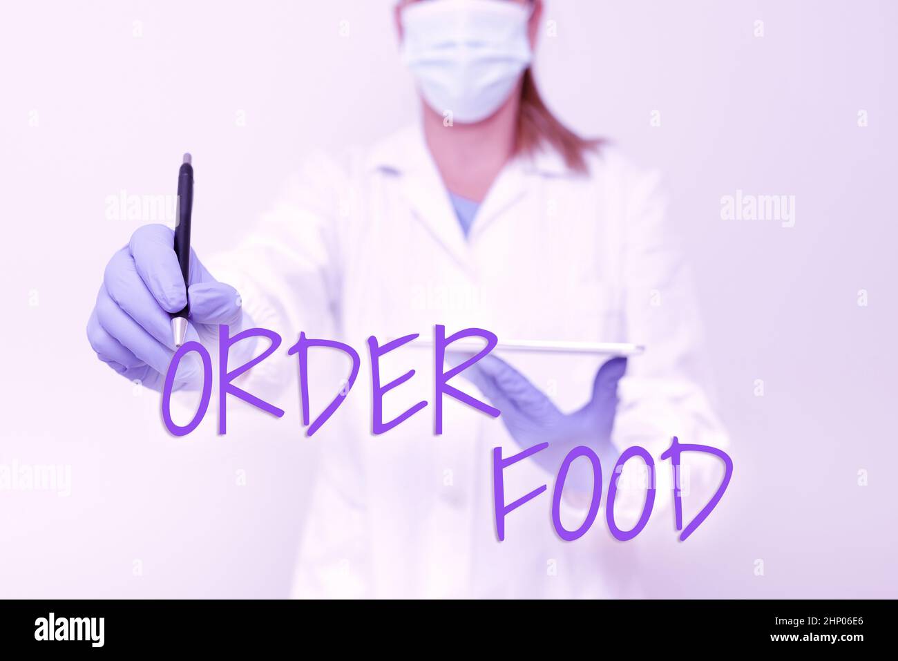 Text showing inspiration Order Food, Word Written on the process of ...