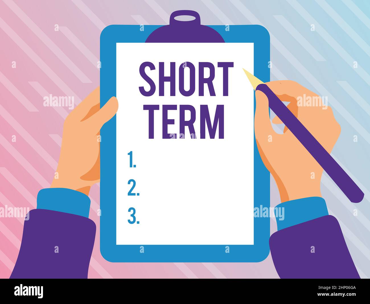 Hand writing sign Short Term, Business showcase occurring over or ...