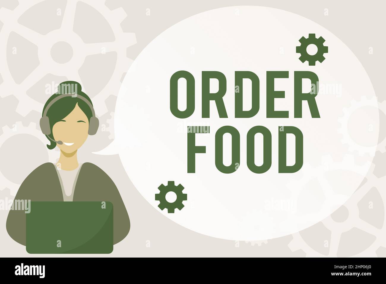 Handwriting text Order Food, Business concept the process of requesting ...