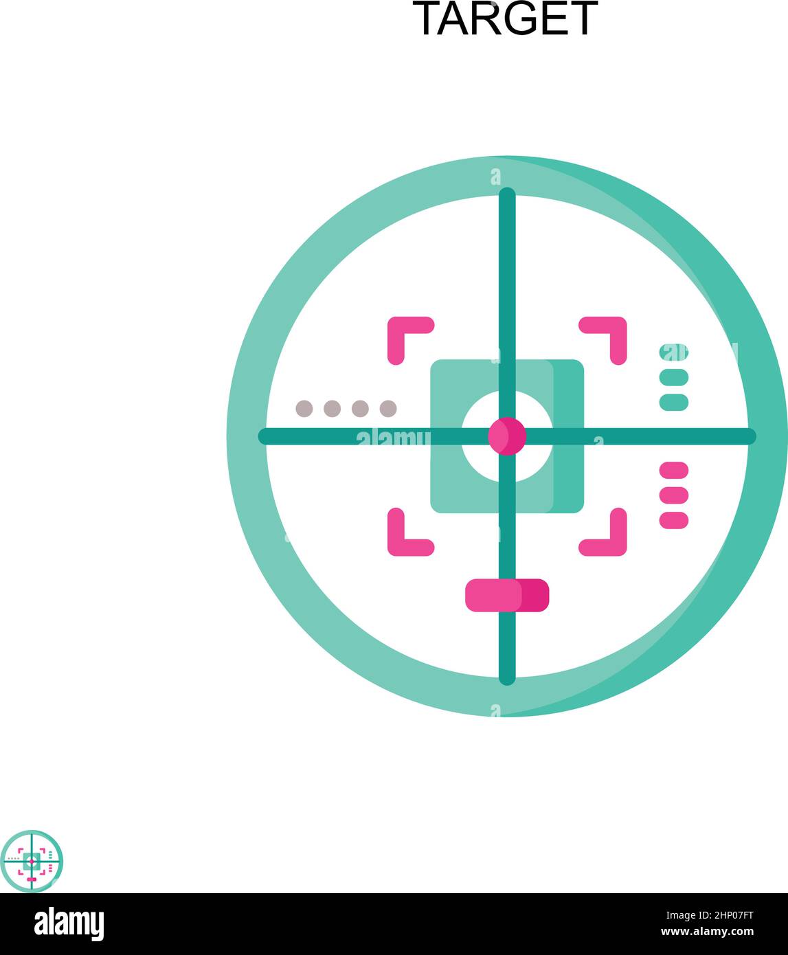 Target Simple vector icon. Illustration symbol design template for web ...