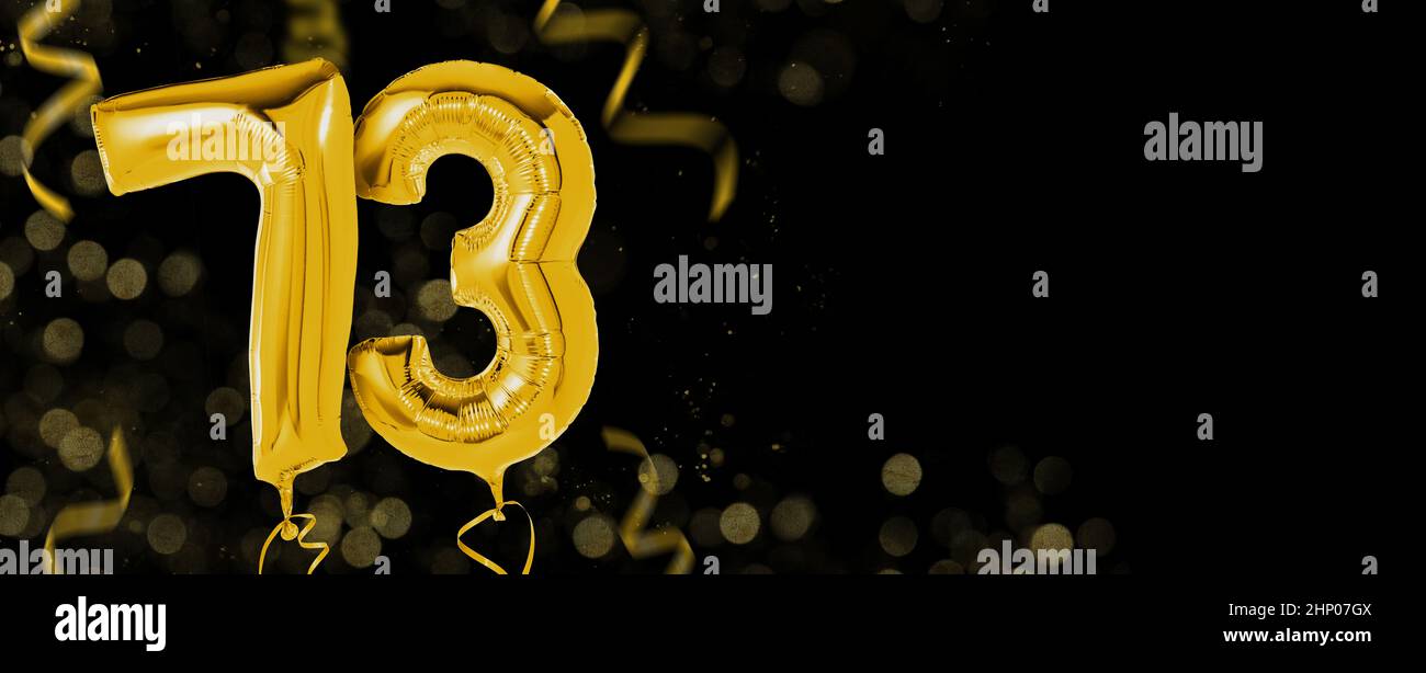 Birthday number 73 golden hi-res stock photography and images - Alamy