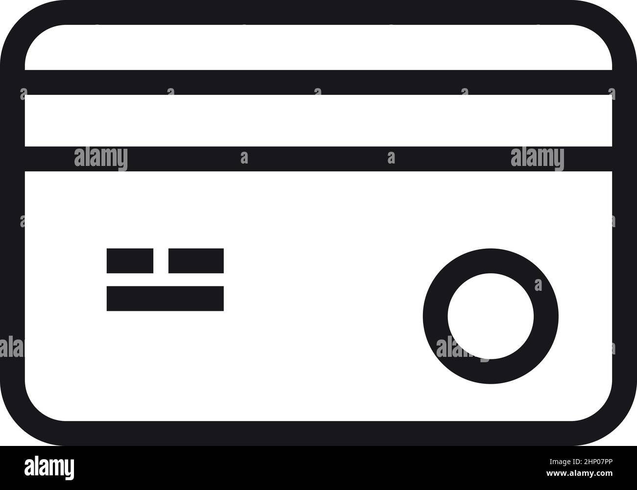 Credit card icon. Plastic money symbol in black line style Stock Vector ...