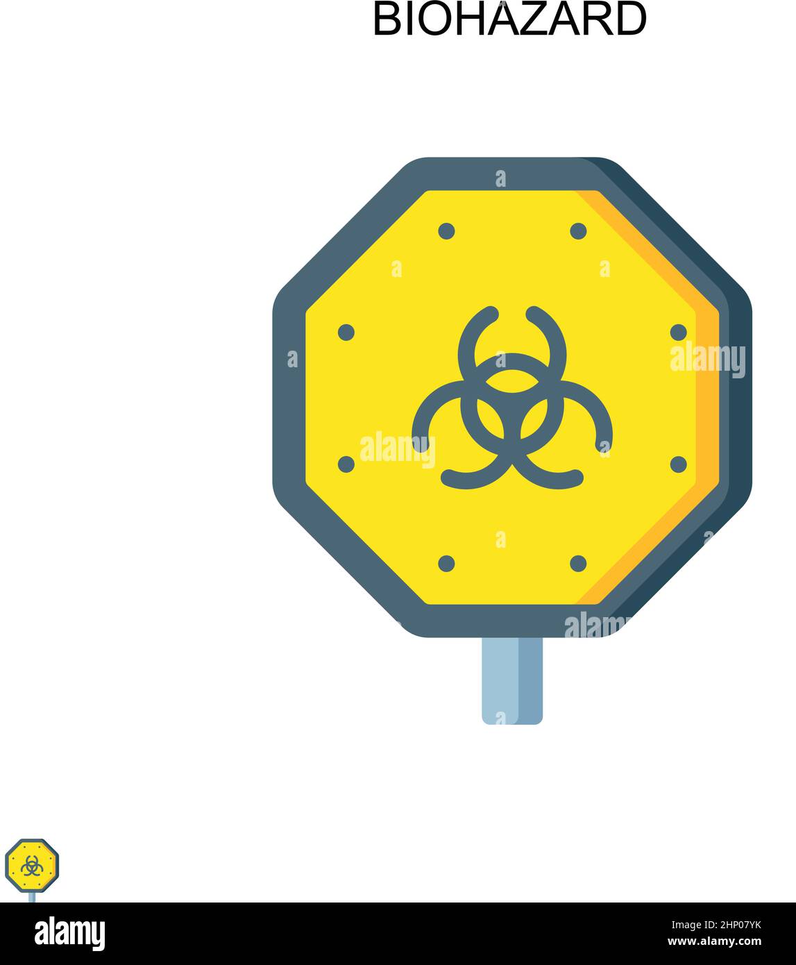 Biohazard Simple vector icon. Illustration symbol design template for ...