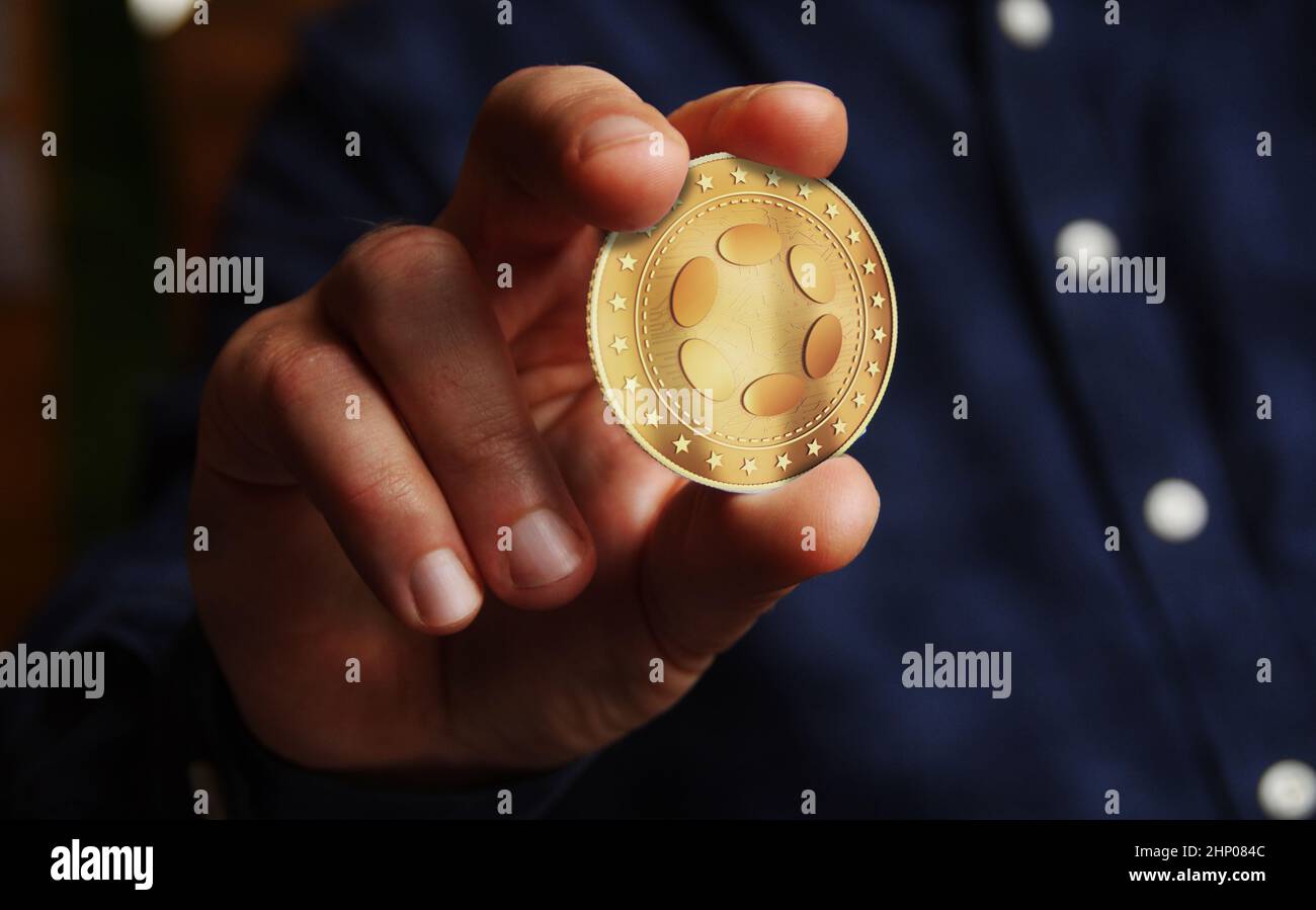 Polkadot cryptocurrency token symbol hi-res stock photography and ...