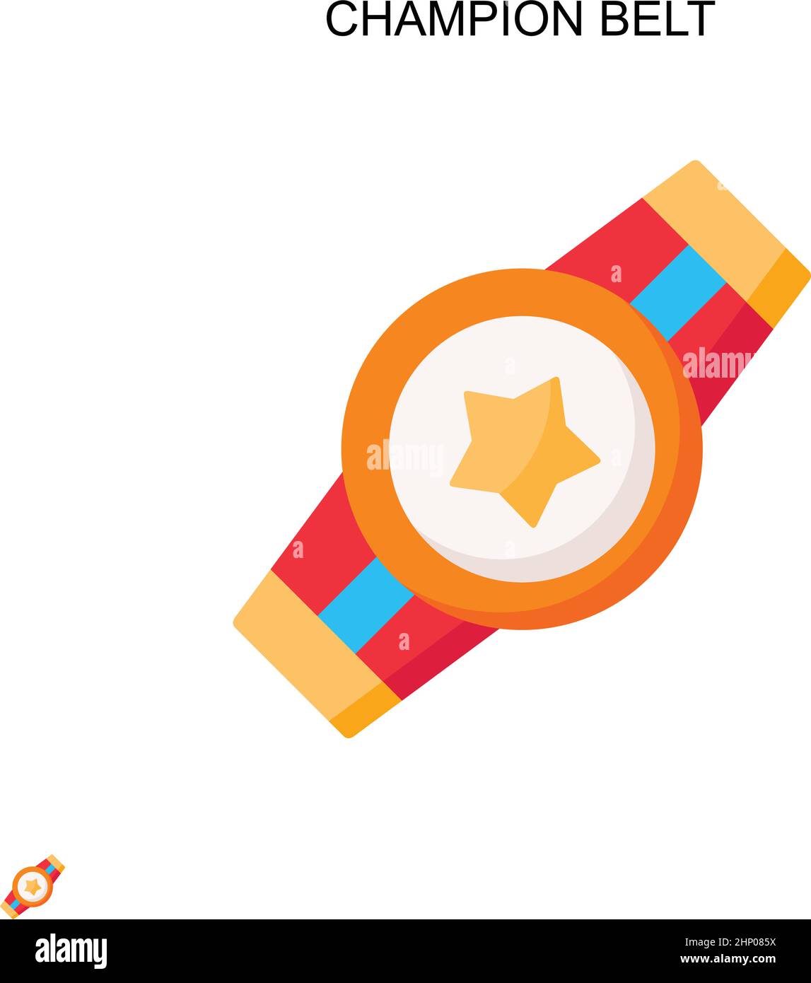 Champion belt Simple vector icon. Illustration symbol design template ...