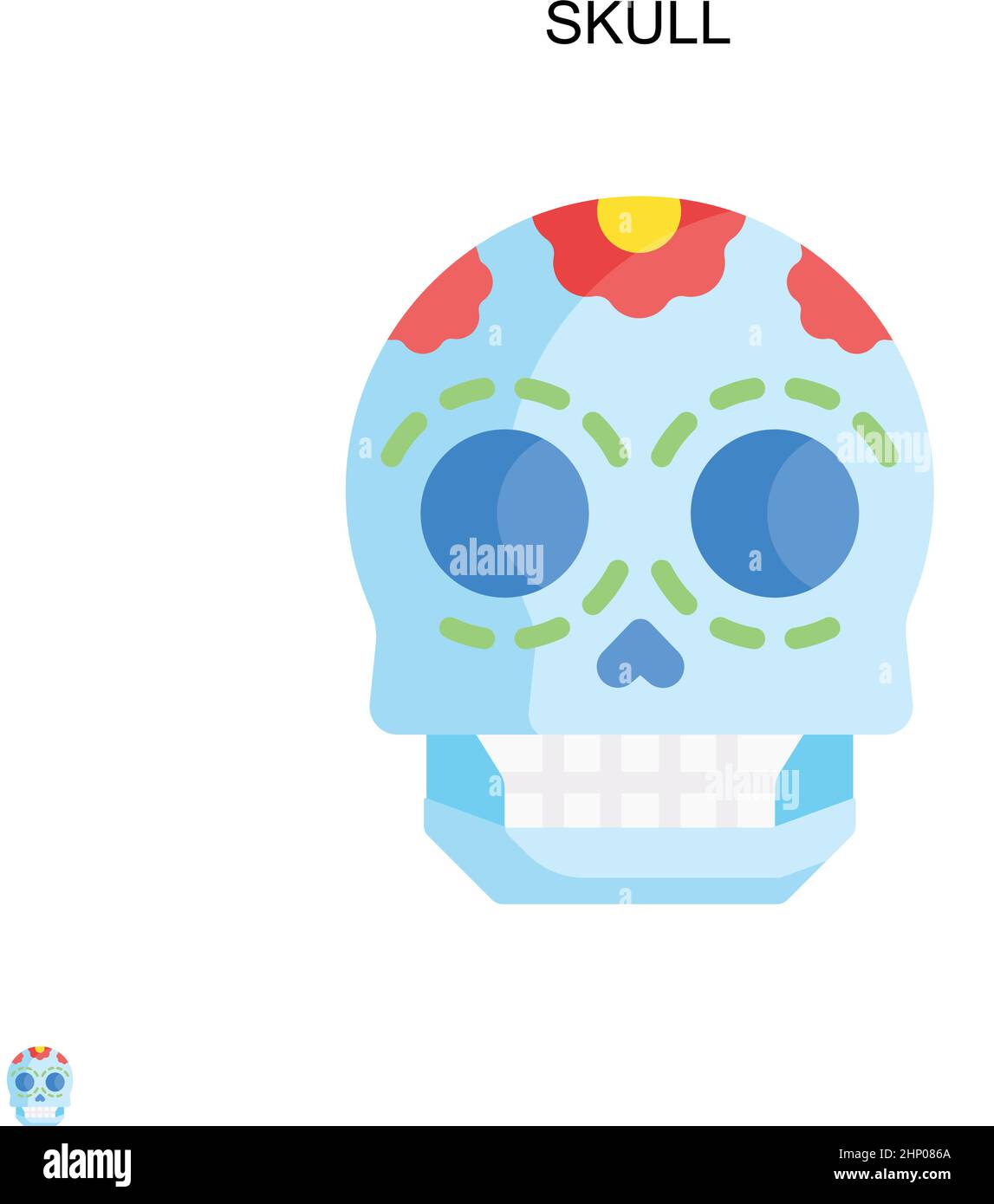 Skull Simple vector icon. Illustration symbol design template for web ...