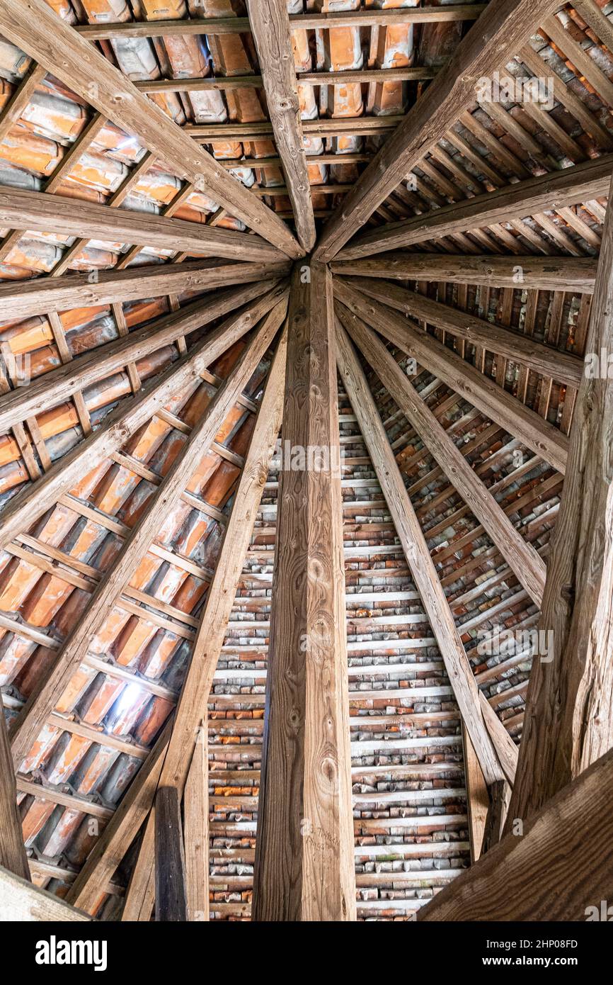 Roof of one of the towers of the castle Stock Photo - Alamy