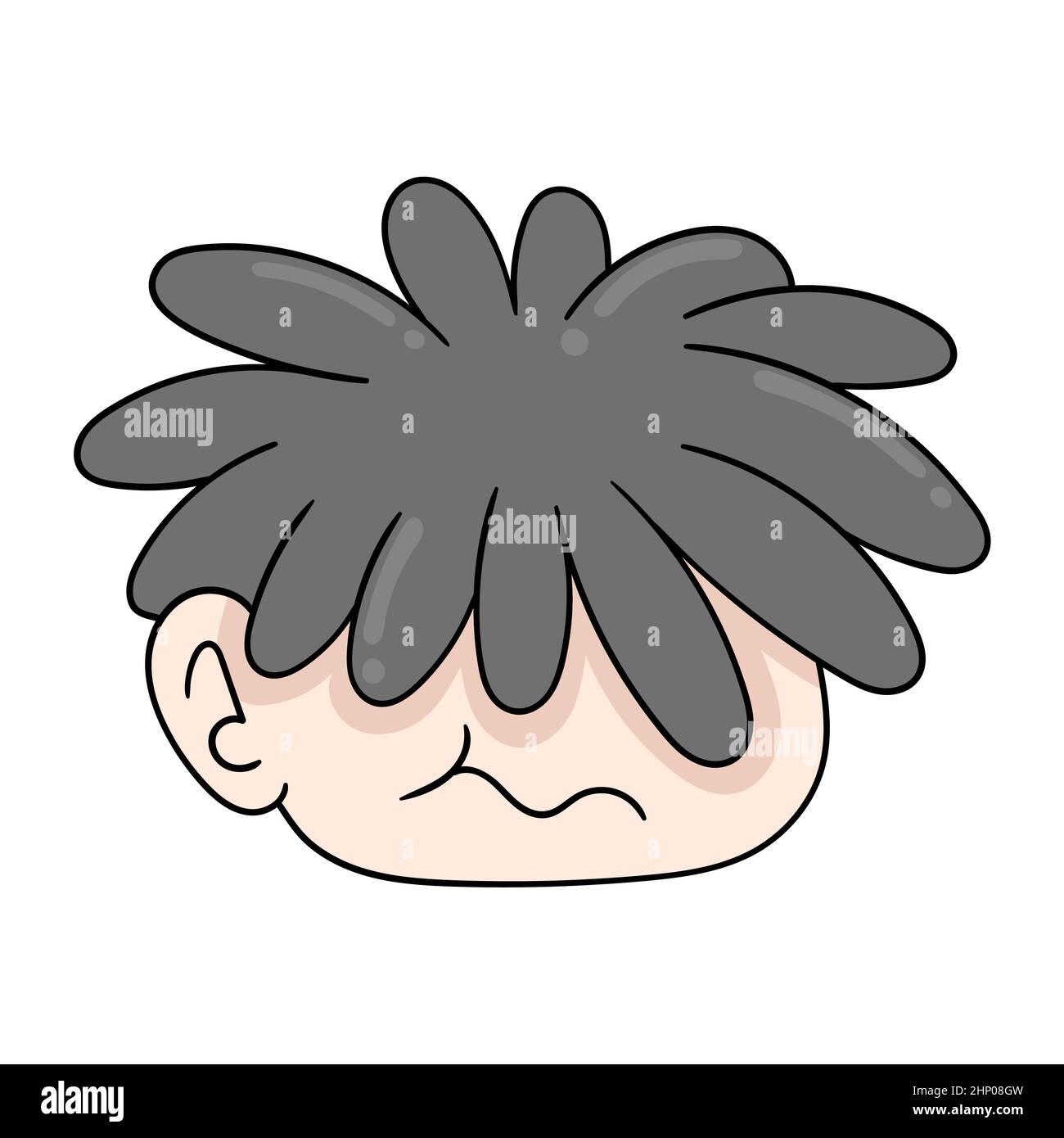 spiky hair baby head Stock Vector Image & Art - Alamy