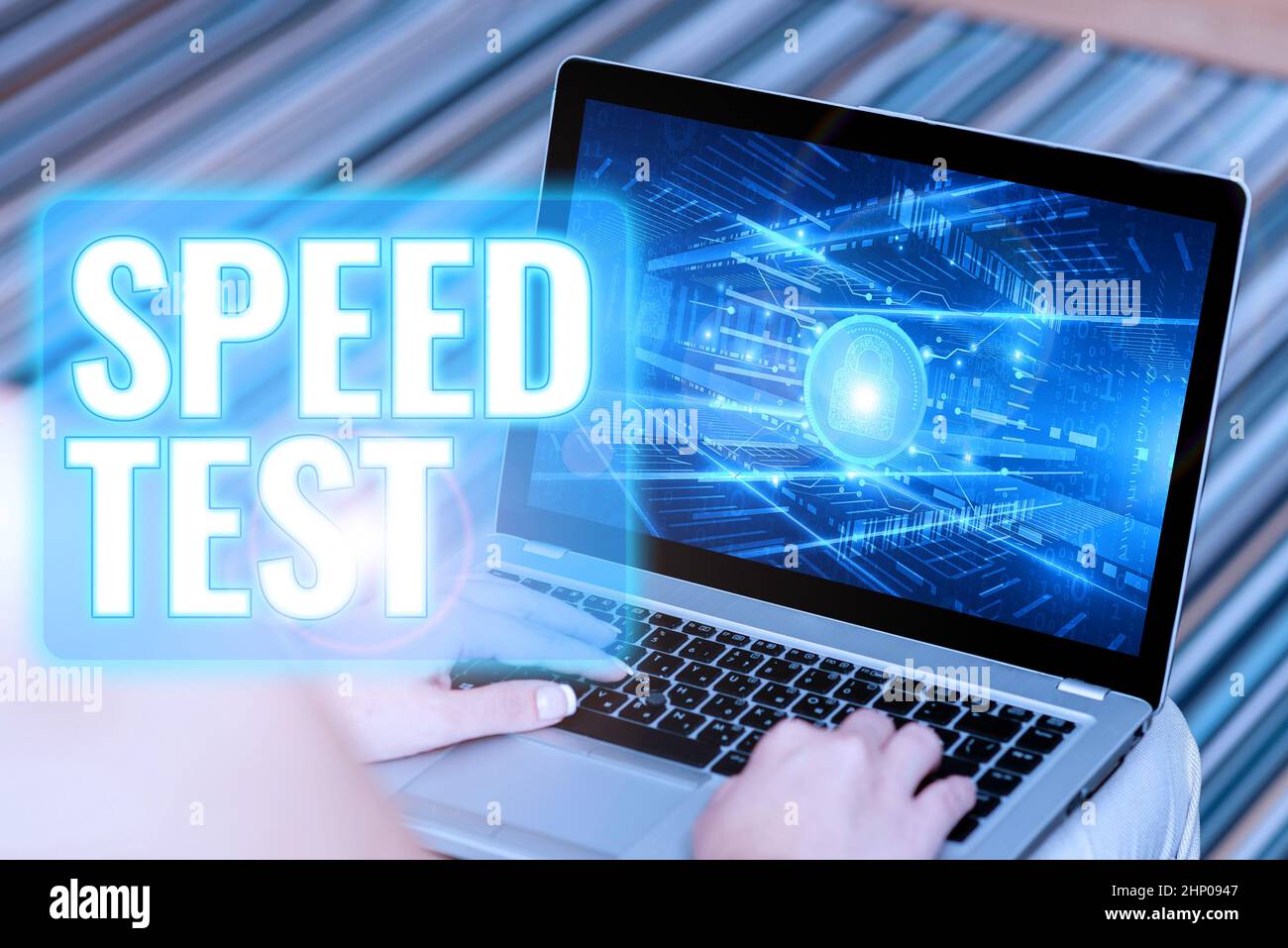 Text caption presenting Speed Test, Word for psychological test for the ...