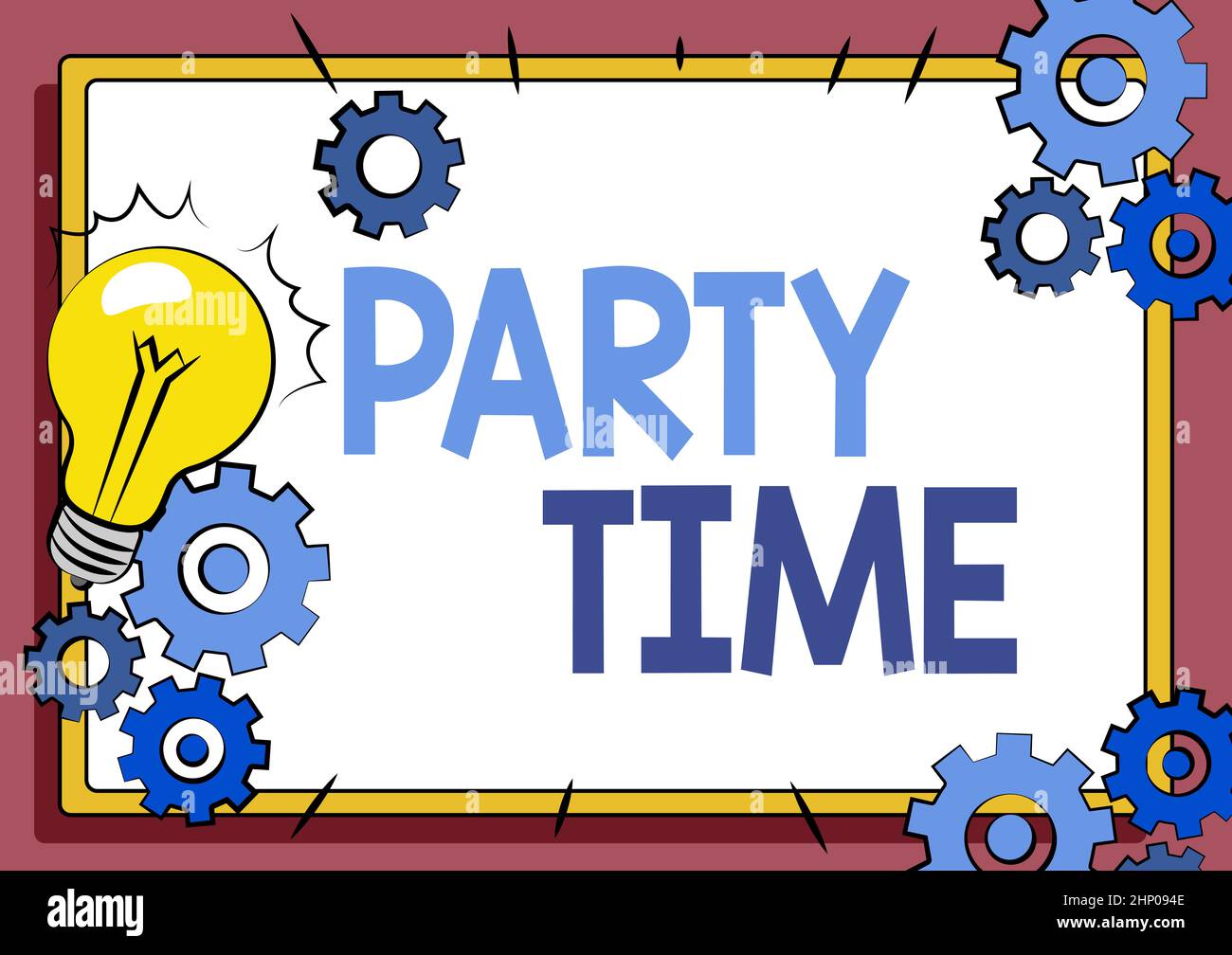 Conceptual display Party Time, Word Written on the right moment to ...