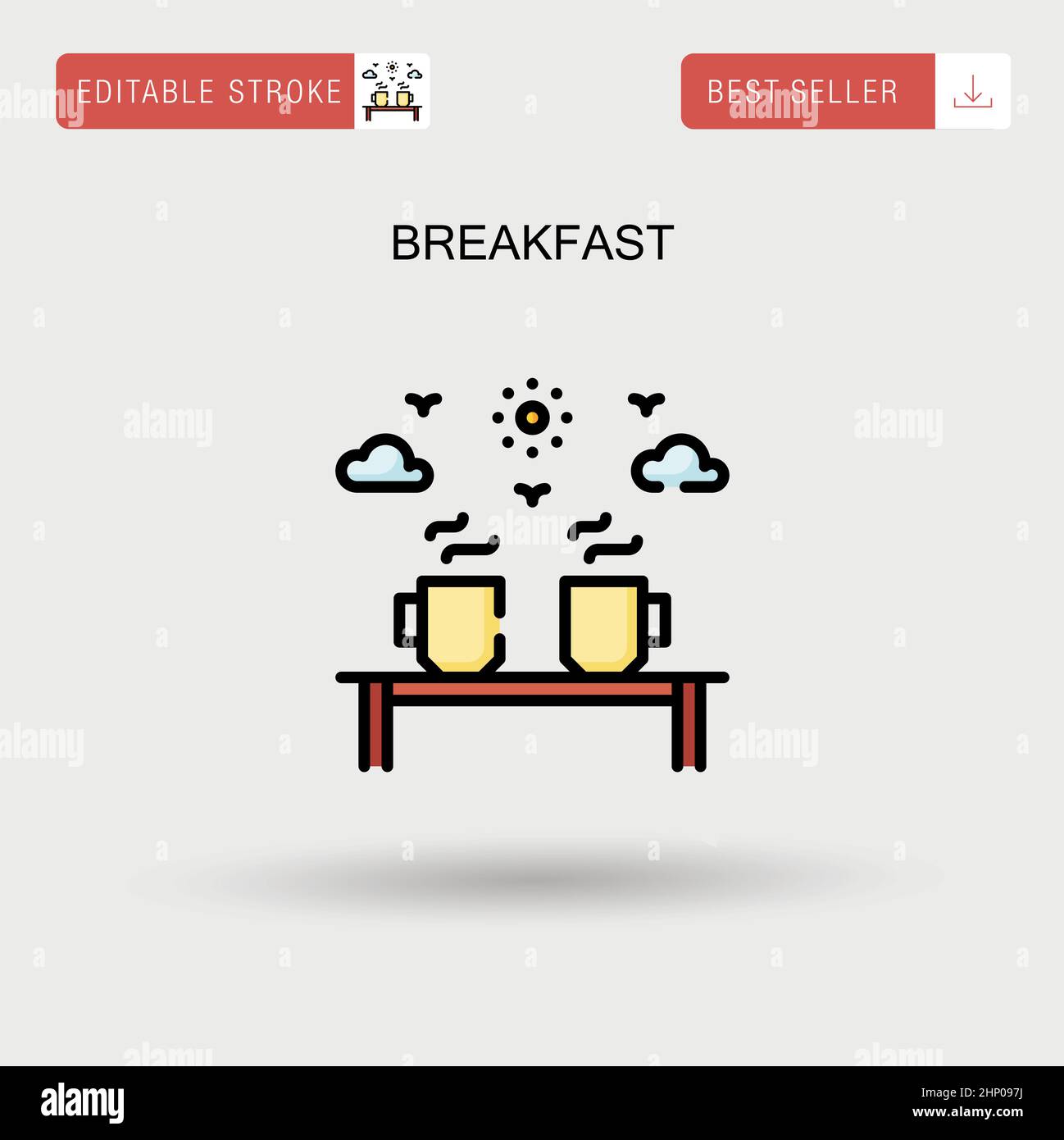 Breakfast Simple vector icon Stock Vector Image & Art - Alamy
