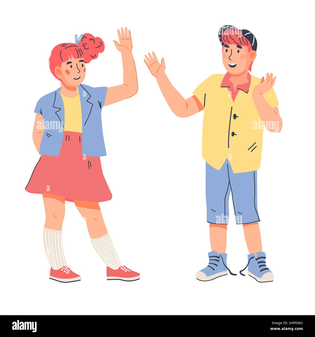 Kids High Five Clip Art