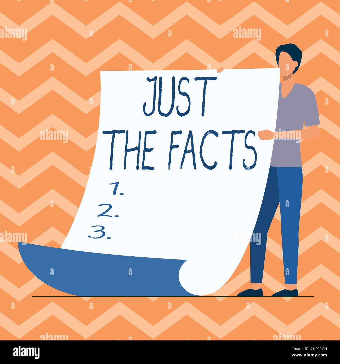 Sign displaying Just The Facts, Internet Concept to have the correct ...