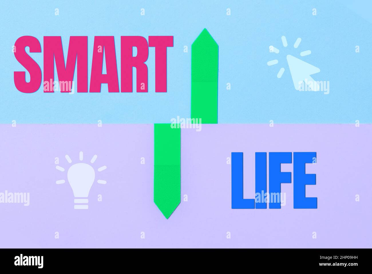 Text showing inspiration Smart Life, Business overview approach ...