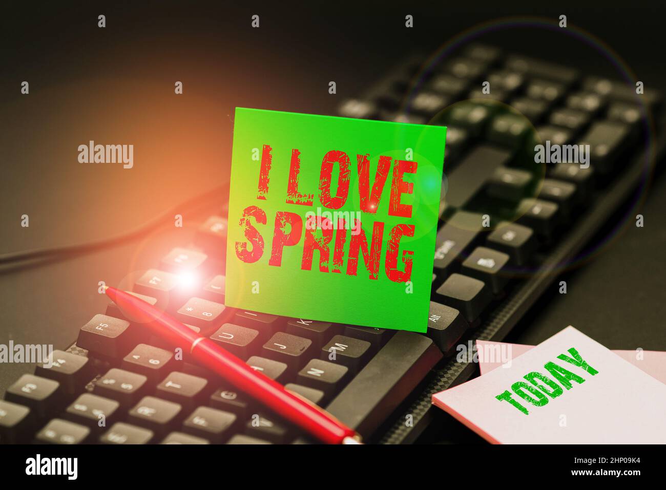 Conceptual caption I Love Spring, Concept meaning telling why having a ...