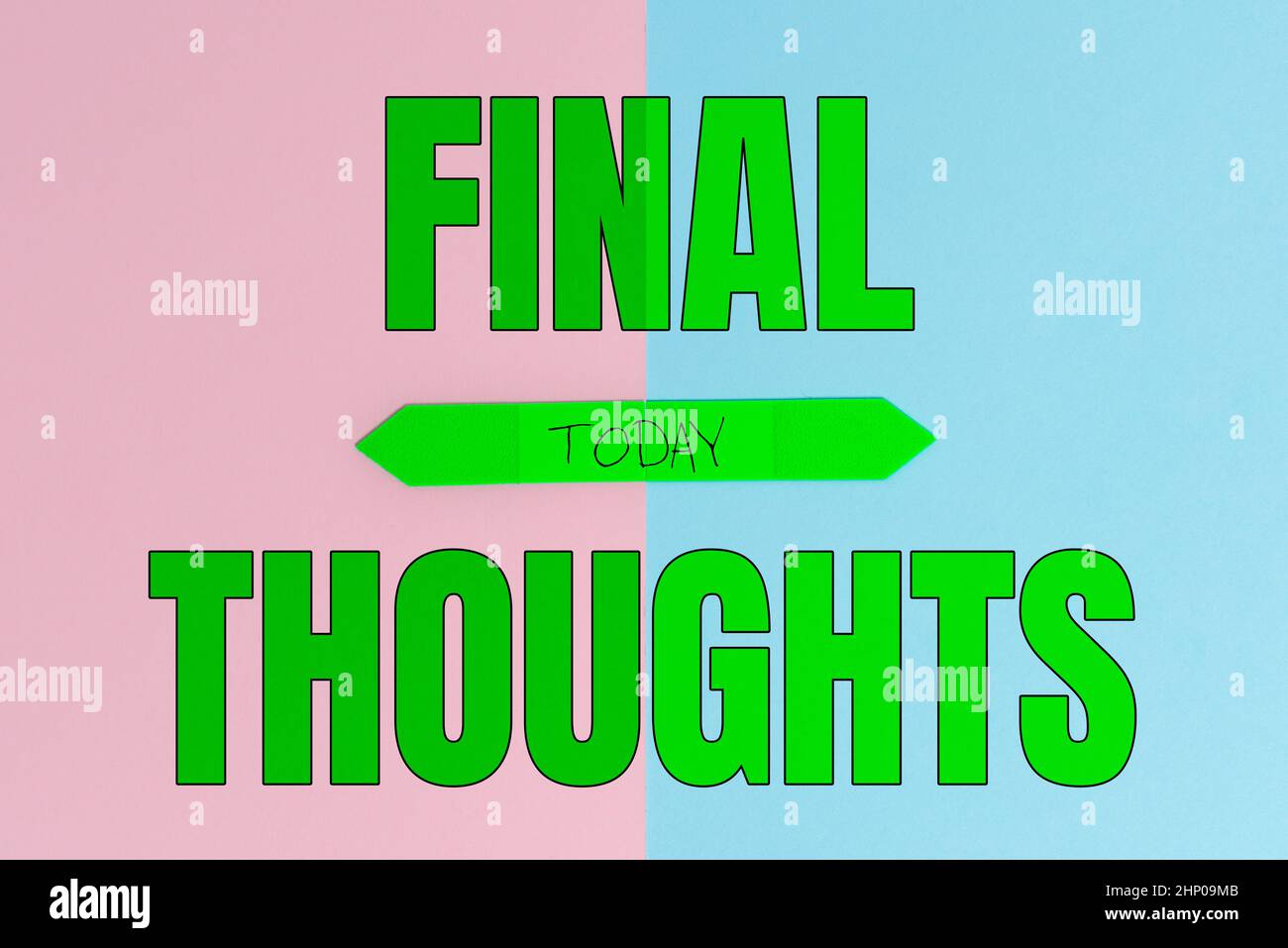 Sign displaying Final Thoughts, Business concept should be last few ...