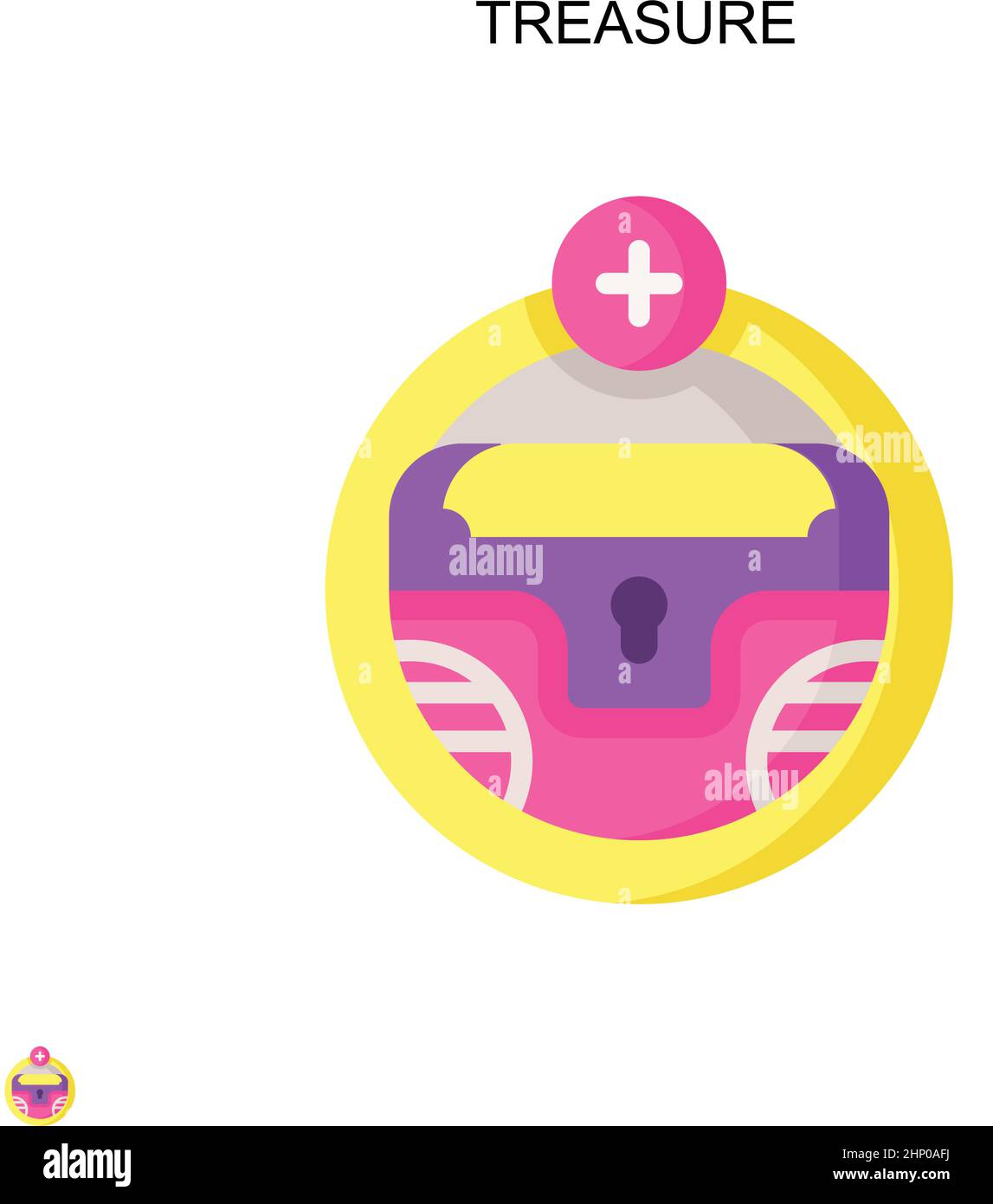Treasure Simple vector icon. Illustration symbol design template for ...