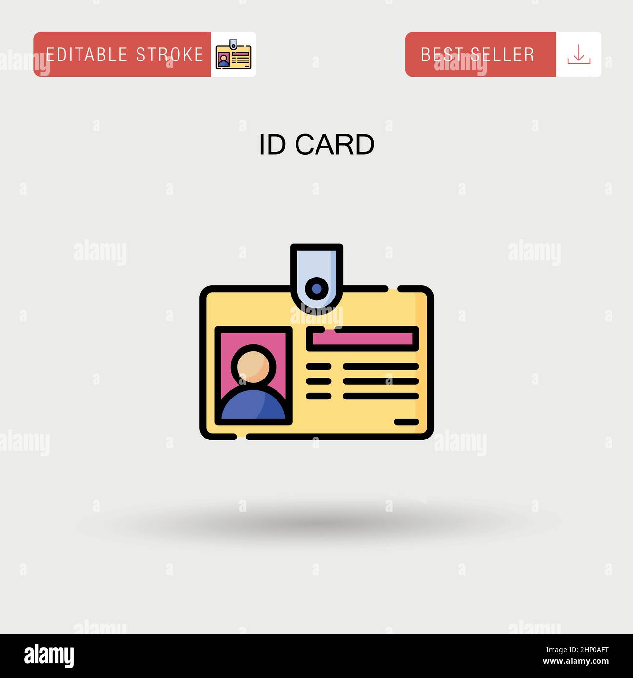 Employee id card icon vector hi-res stock photography and images - Alamy