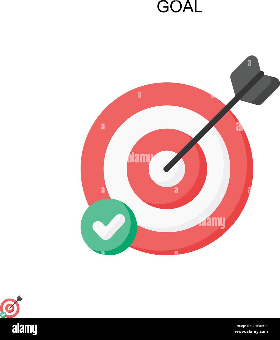 Goal Simple vector icon. Illustration symbol design template for web ...