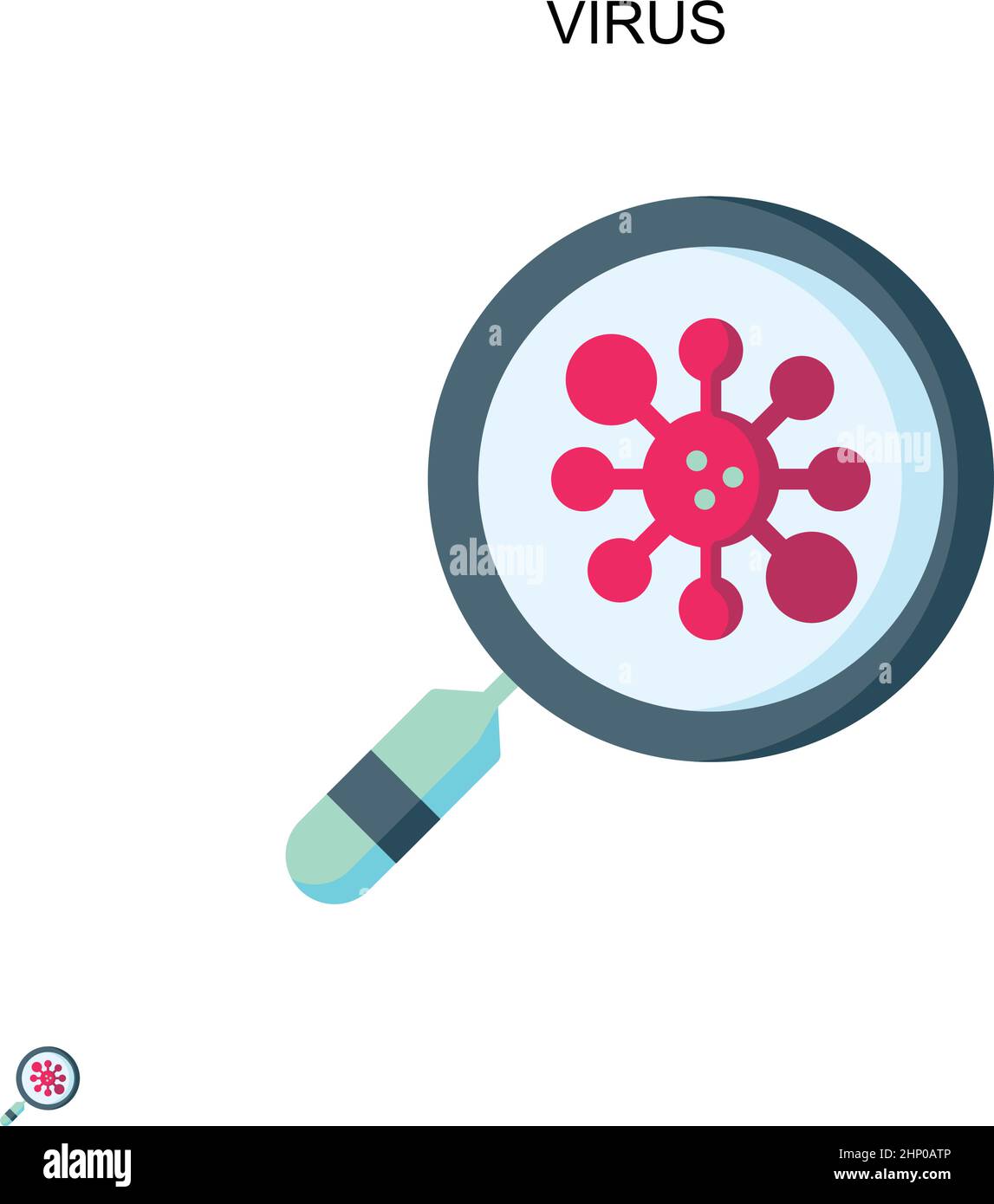 Virus Simple vector icon. Illustration symbol design template for web ...