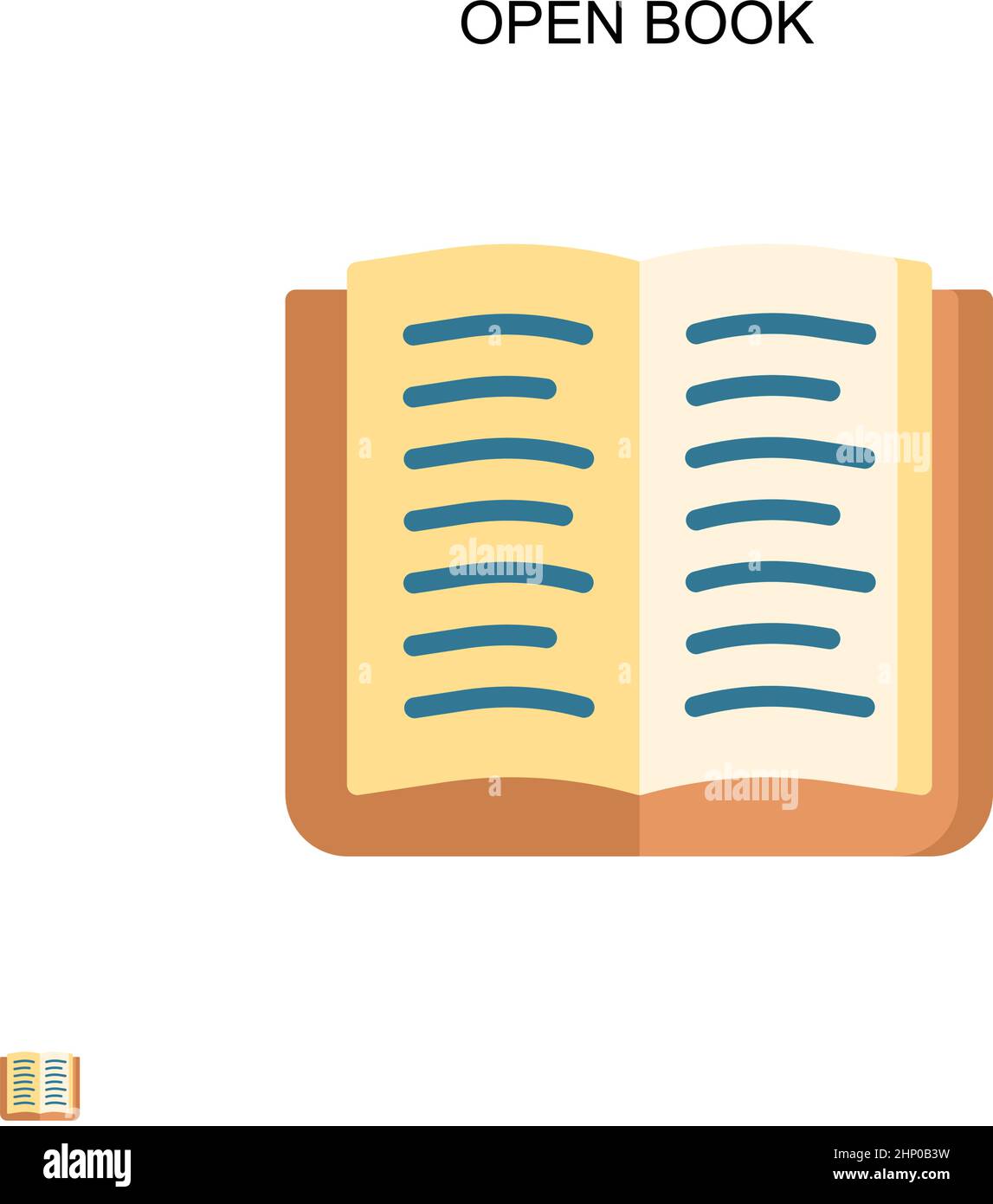 Open book Simple vector icon. Illustration symbol design template for ...