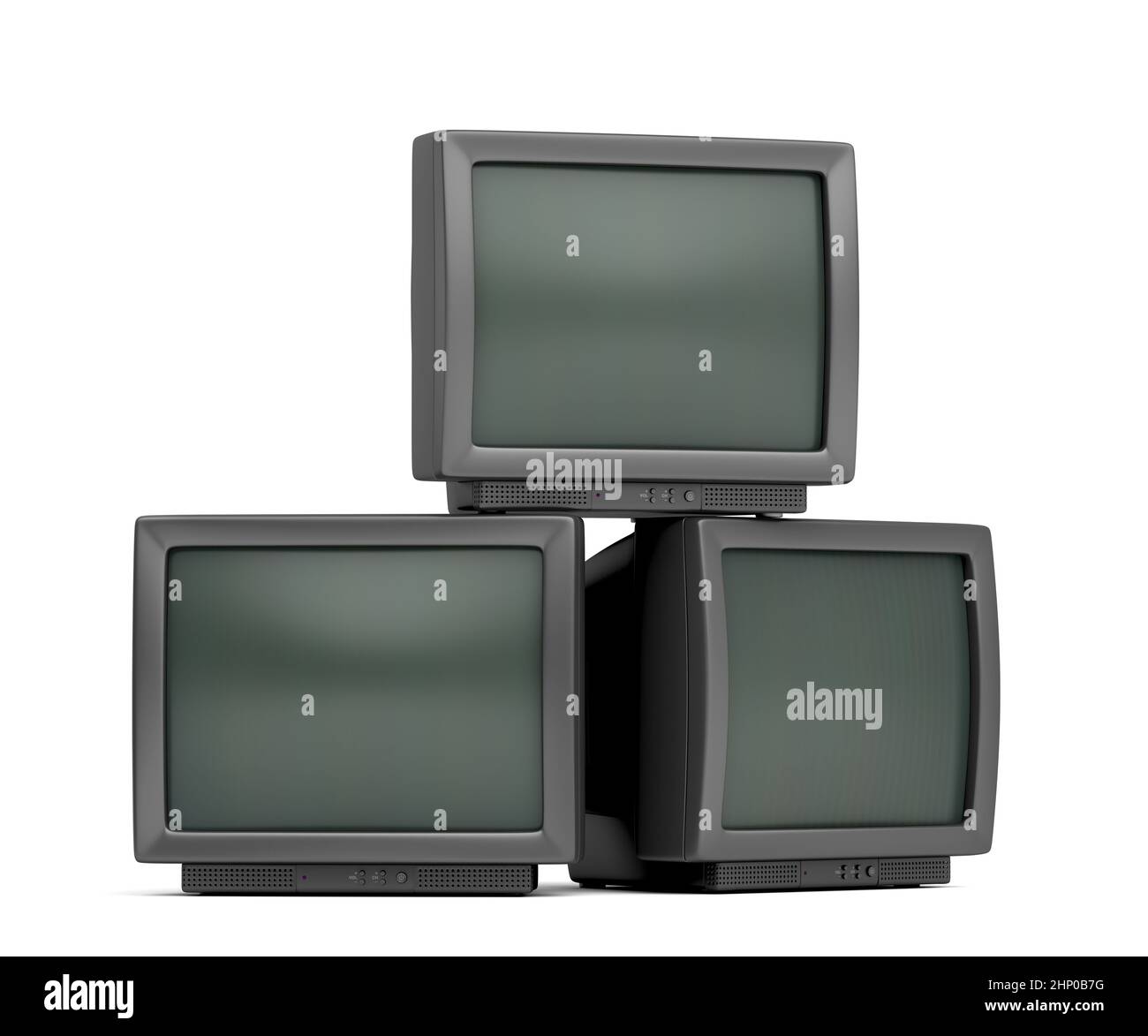 Group of three retro televisions Stock Photo - Alamy