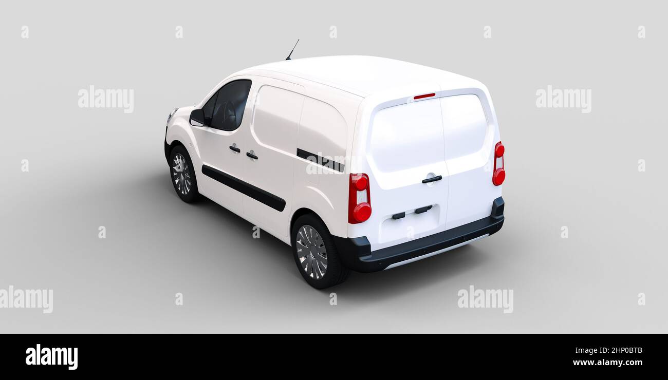Panel Van Mockup 3D Rendering Stock Photo - Alamy