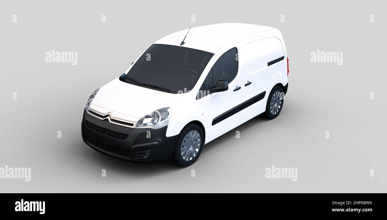 Panel Van Mockup 3D Rendering Stock Photo - Alamy