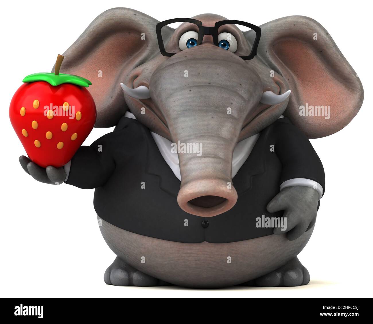 Fun elephant - 3D Illustration Stock Photo - Alamy