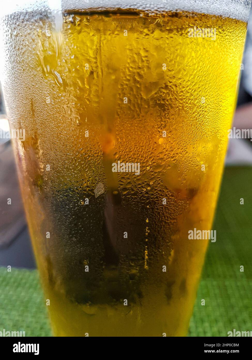 Fresh cold draft beer in a bar in Camps Bay, Cape Town Stock Photo - Alamy