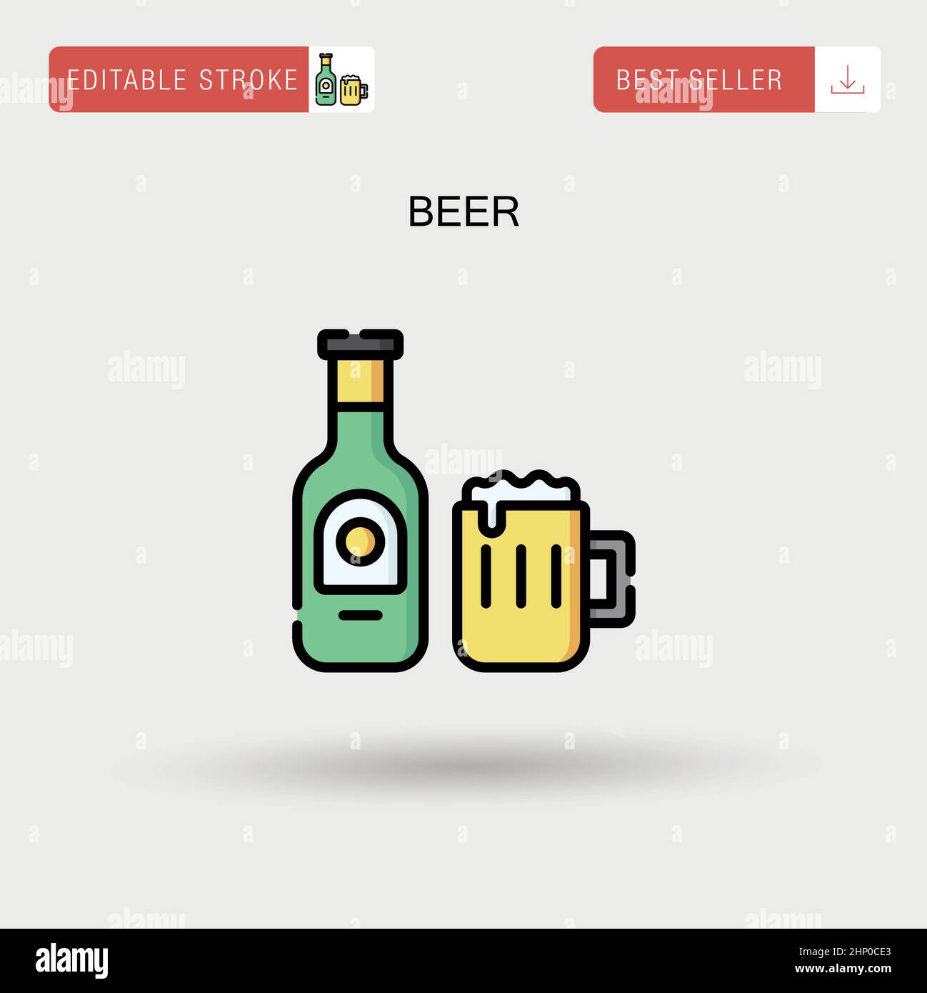 Beer Simple vector icon Stock Vector Image & Art - Alamy