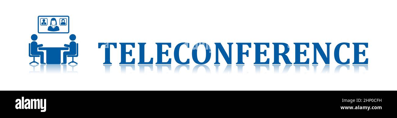 Illustration of a teleconference concept Stock Photo - Alamy