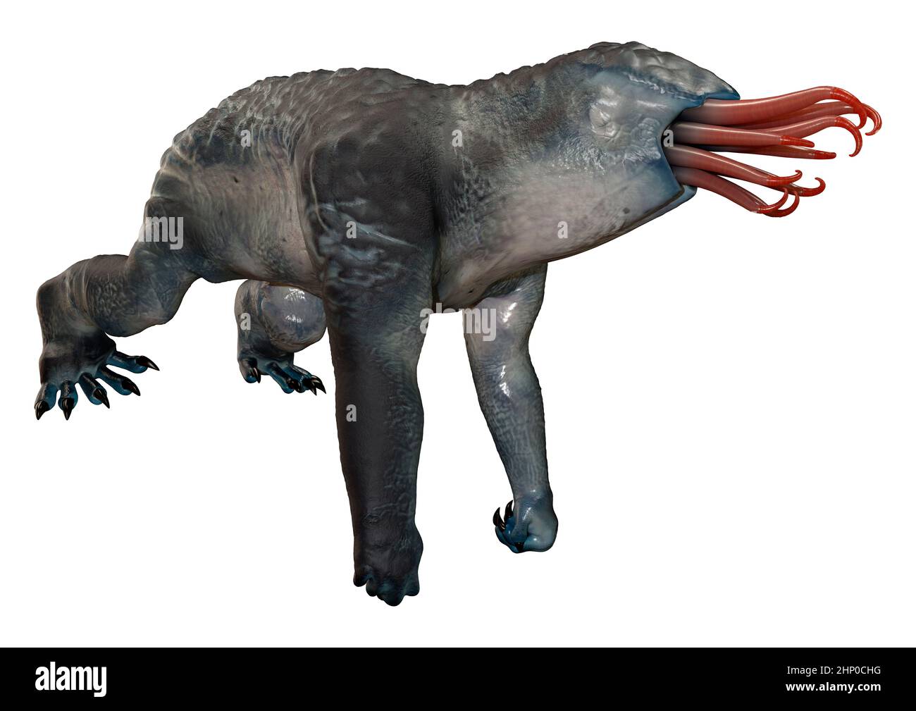 3D rendering of a blue alien isolated on white background Stock Photo ...