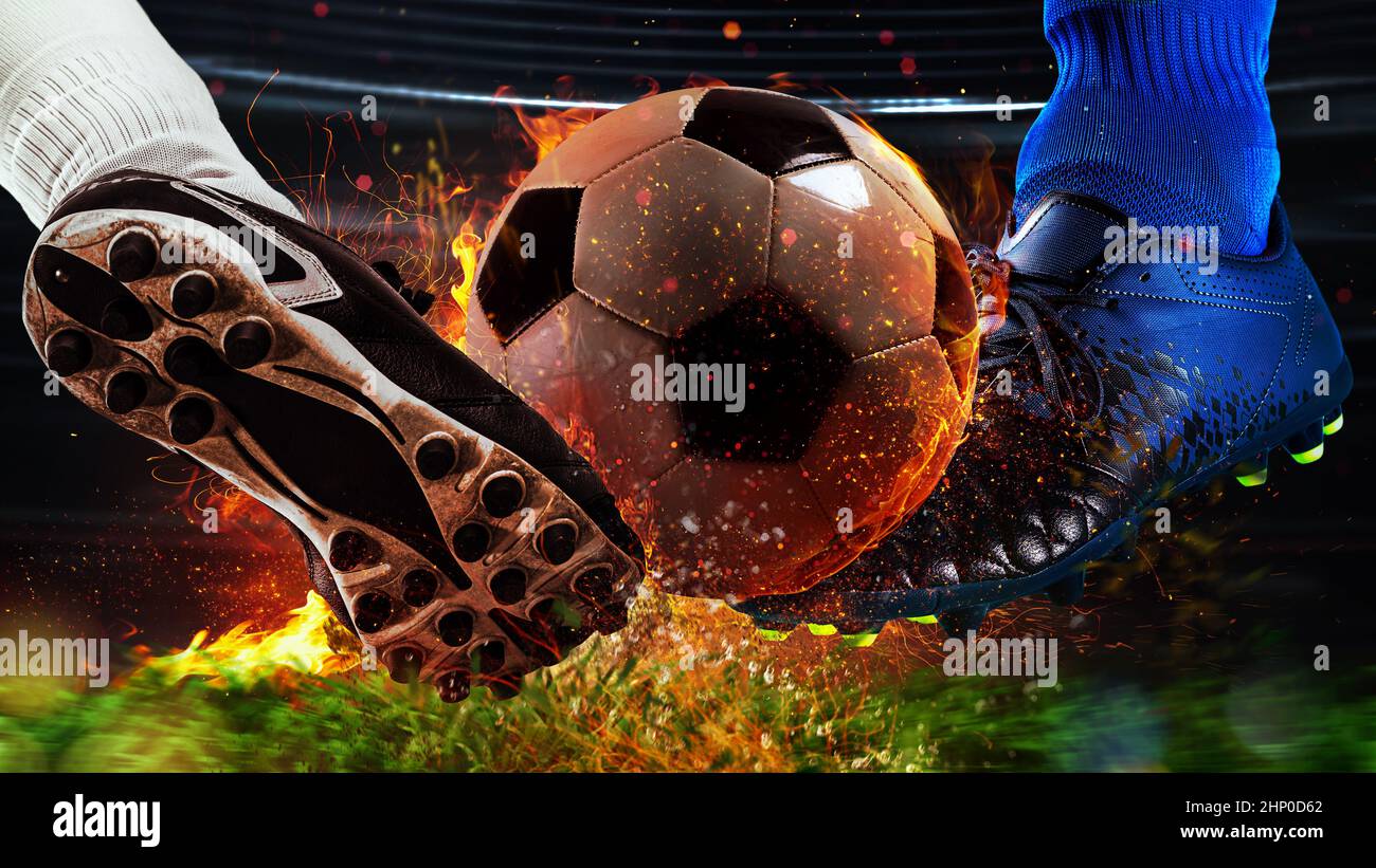 Action collision football hi-res stock photography and images - Alamy