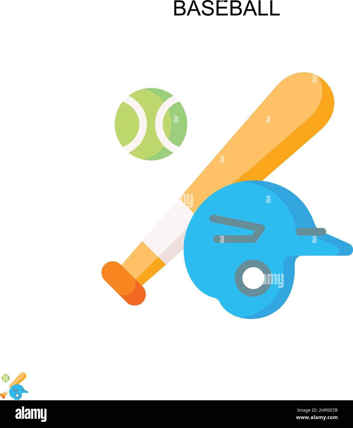 Baseball Simple vector icon. Illustration symbol design template for ...