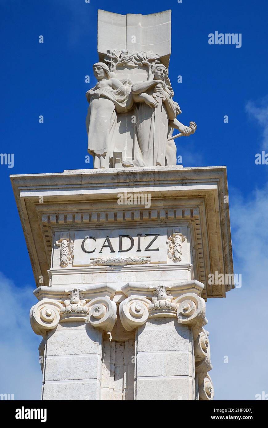 Monument to the constitution of 1812, Plaza de Espana, Cadiz, Spain ...