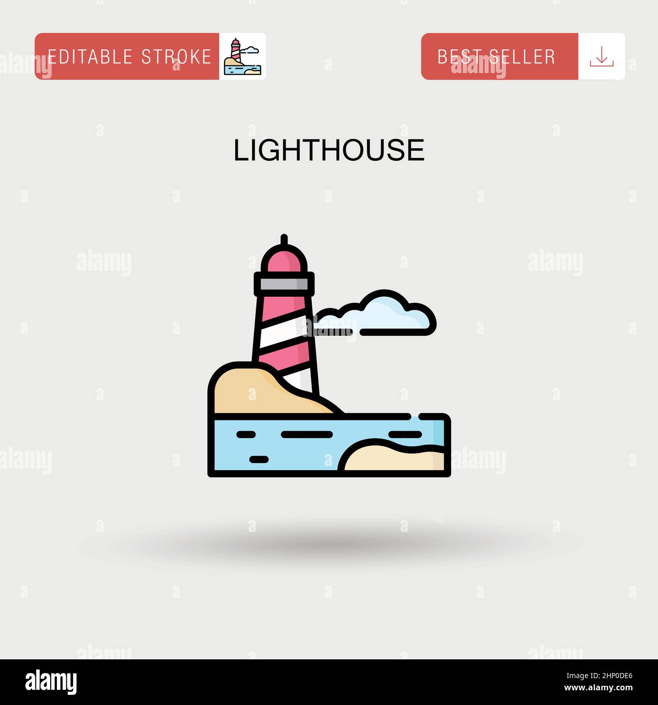 Lighthouse Simple vector icon Stock Vector Image & Art - Alamy