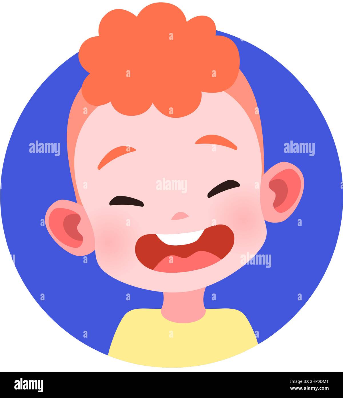 Laughing boy avatar. Funny kid profile picture Stock Vector Image & Art ...