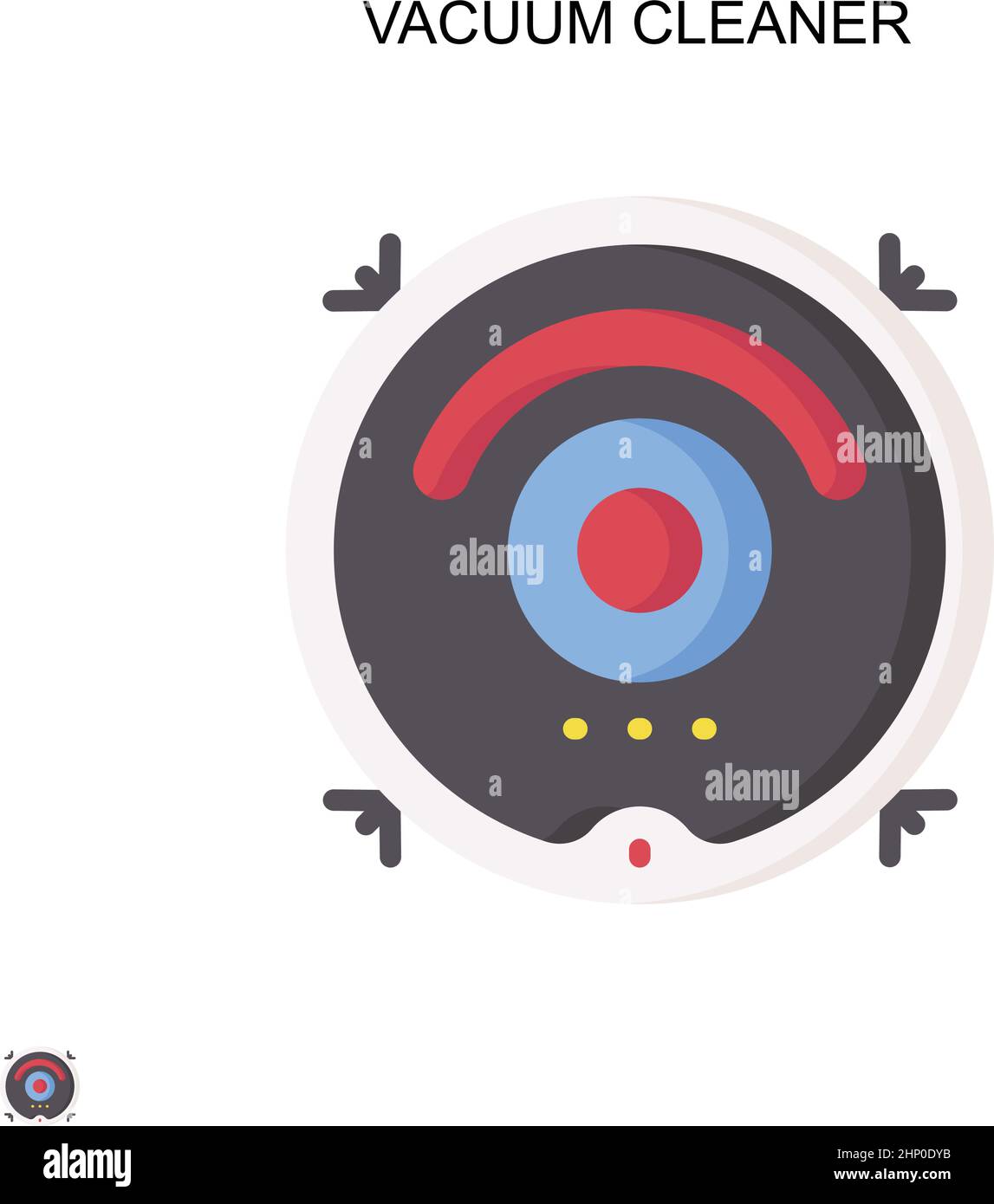 Vacuum cleaner Simple vector icon. Illustration symbol design template ...