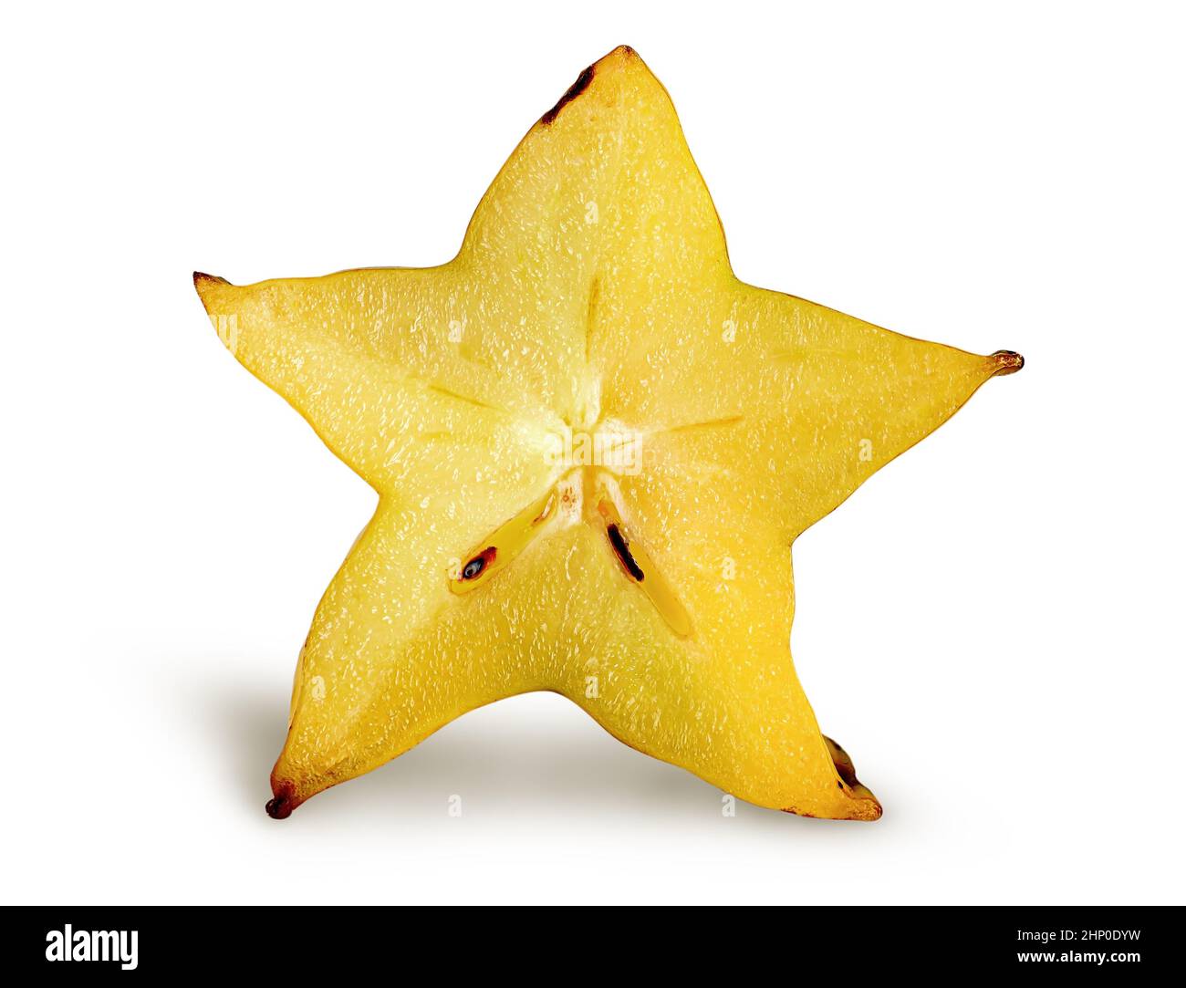 Single slice of carom isolated on white background Stock Photo - Alamy