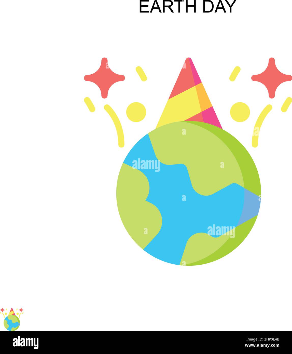 Earth day Simple vector icon. Illustration symbol design template for ...