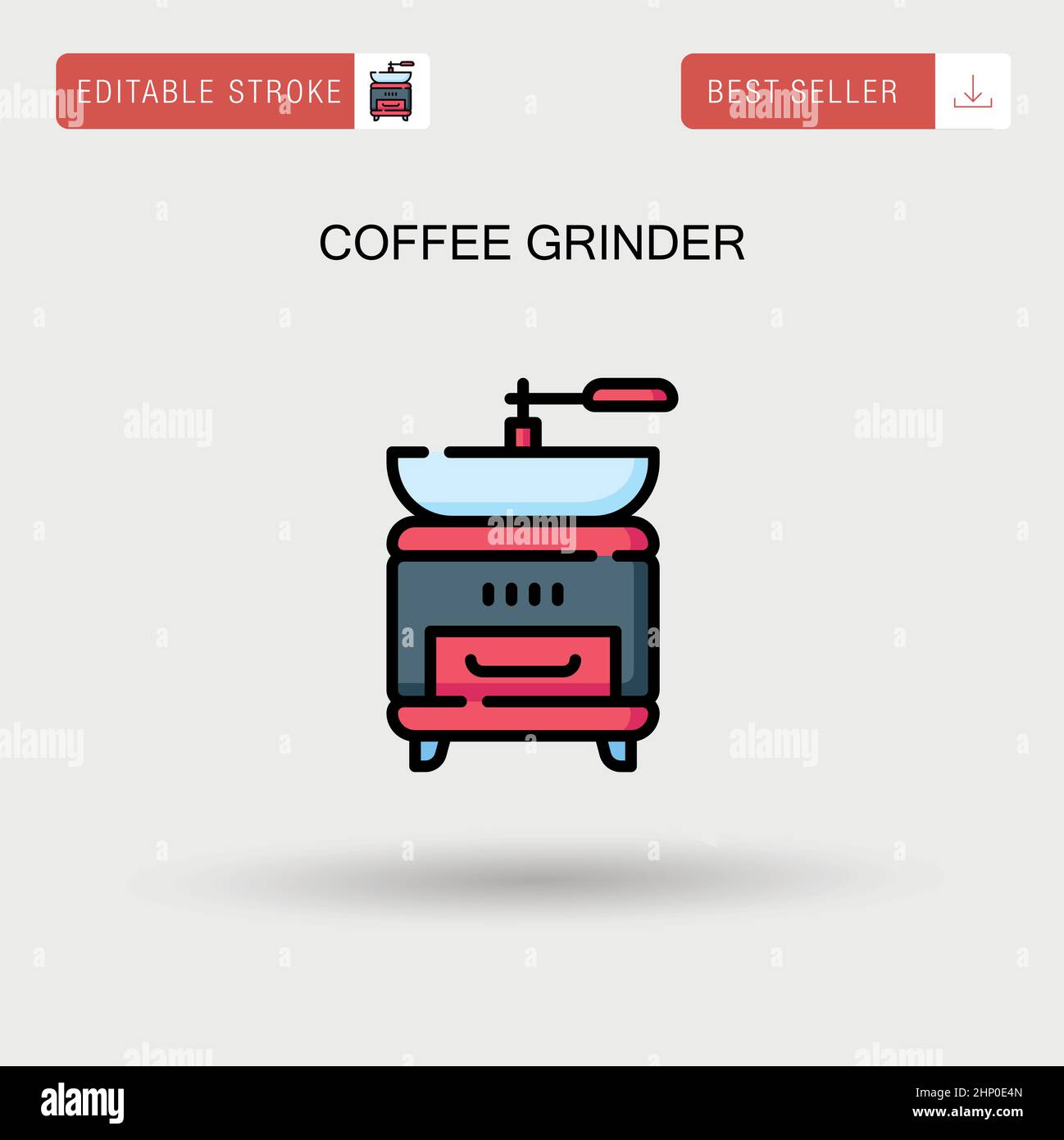 Coffee grinder Simple vector icon Stock Vector Image & Art - Alamy