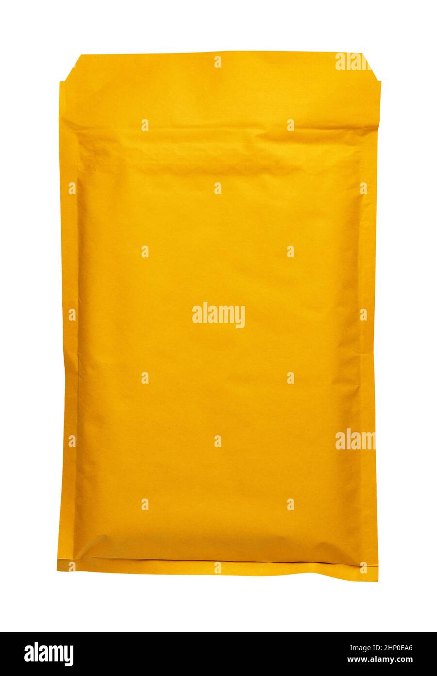 Brown envelope front and back isolated on white background. Letter top ...