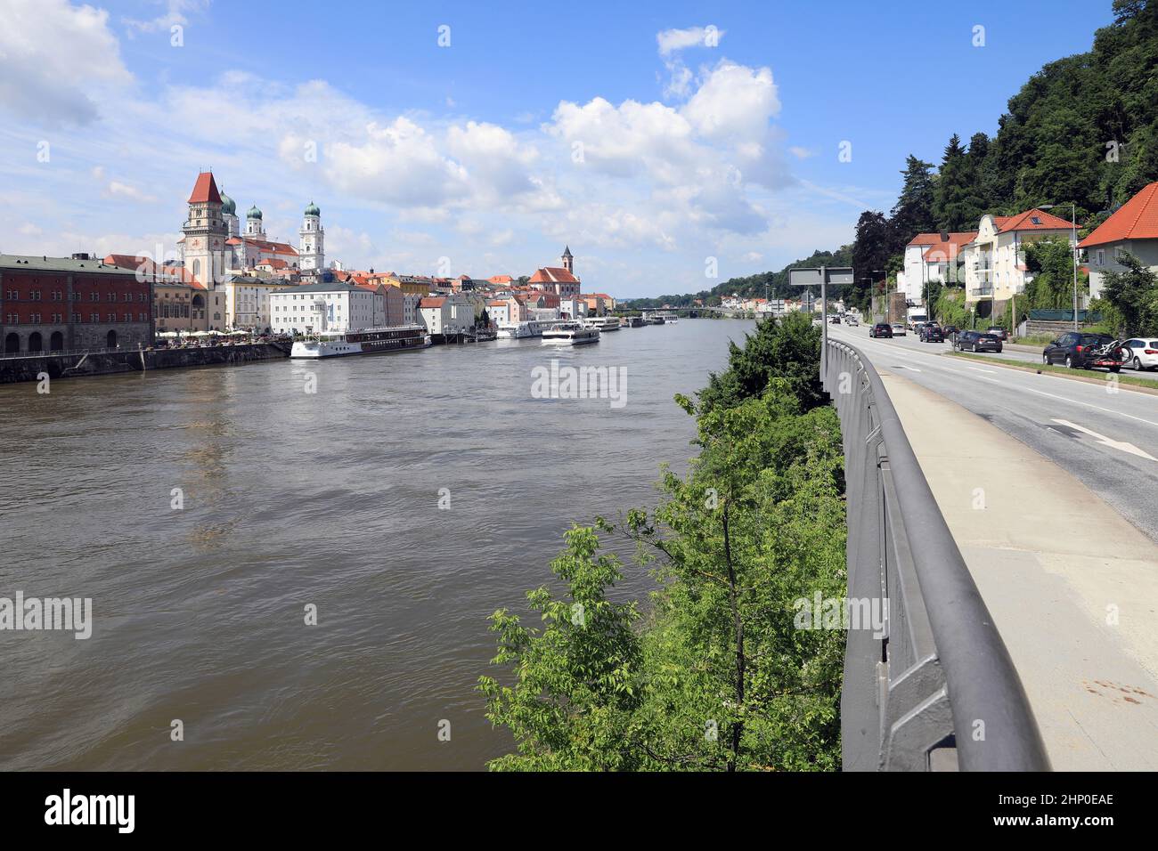 Blick von der Luitpold Brücke-Angerstraße auf die Altstadt und ...